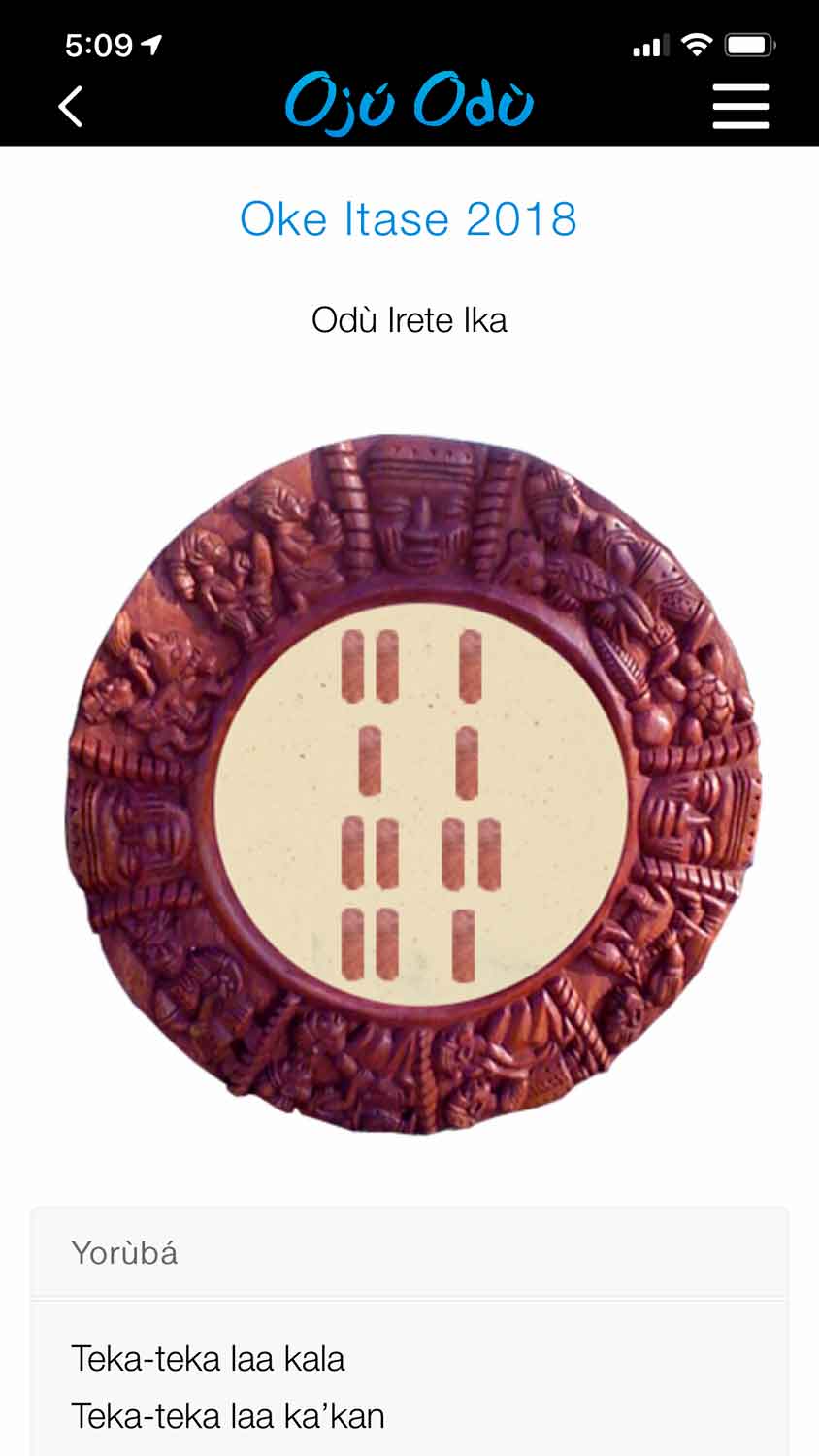 Ojú Odù, o app que contém os 16 principais Odu de Ifá - Ilé Awo