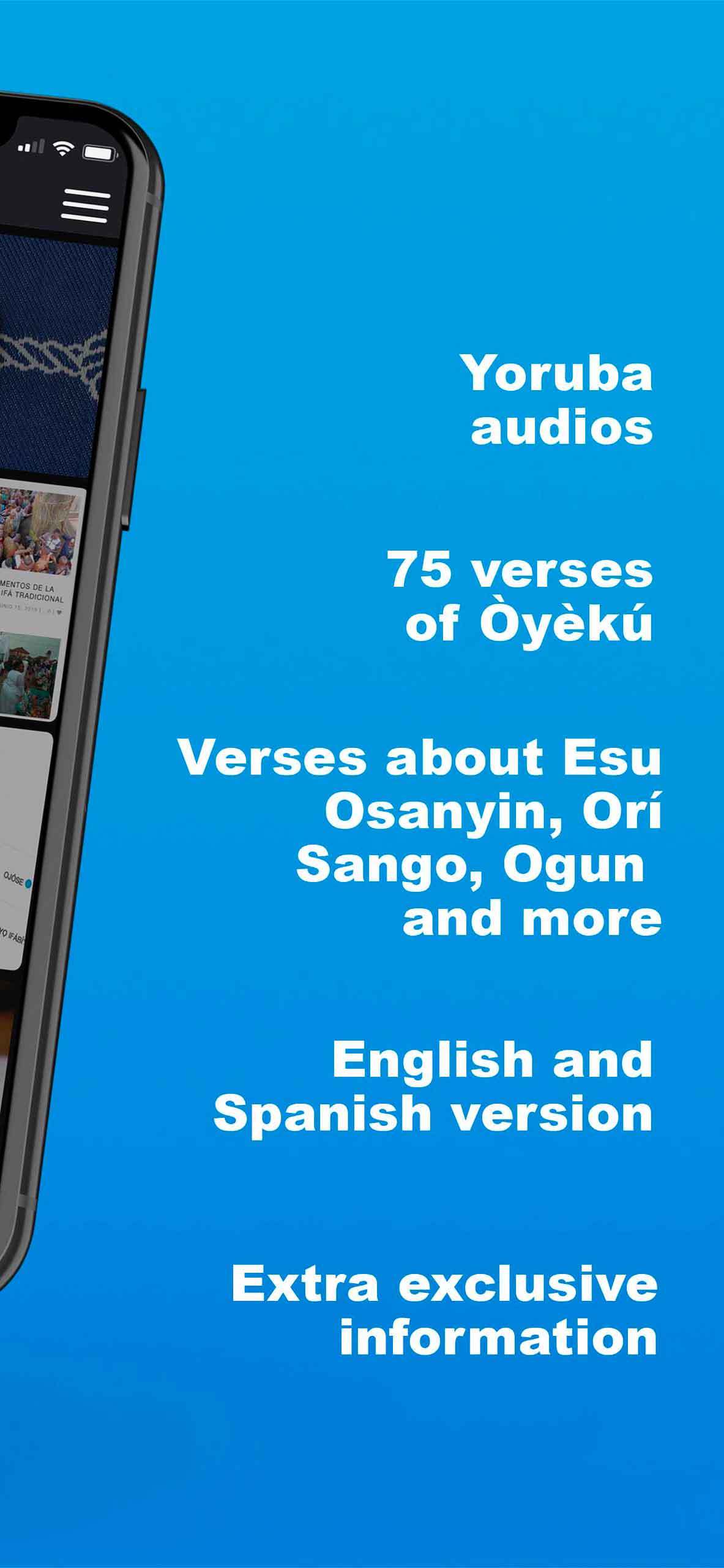 Apola Oyeku, the first app with Ifá verses and audios of Oyeku's signs
