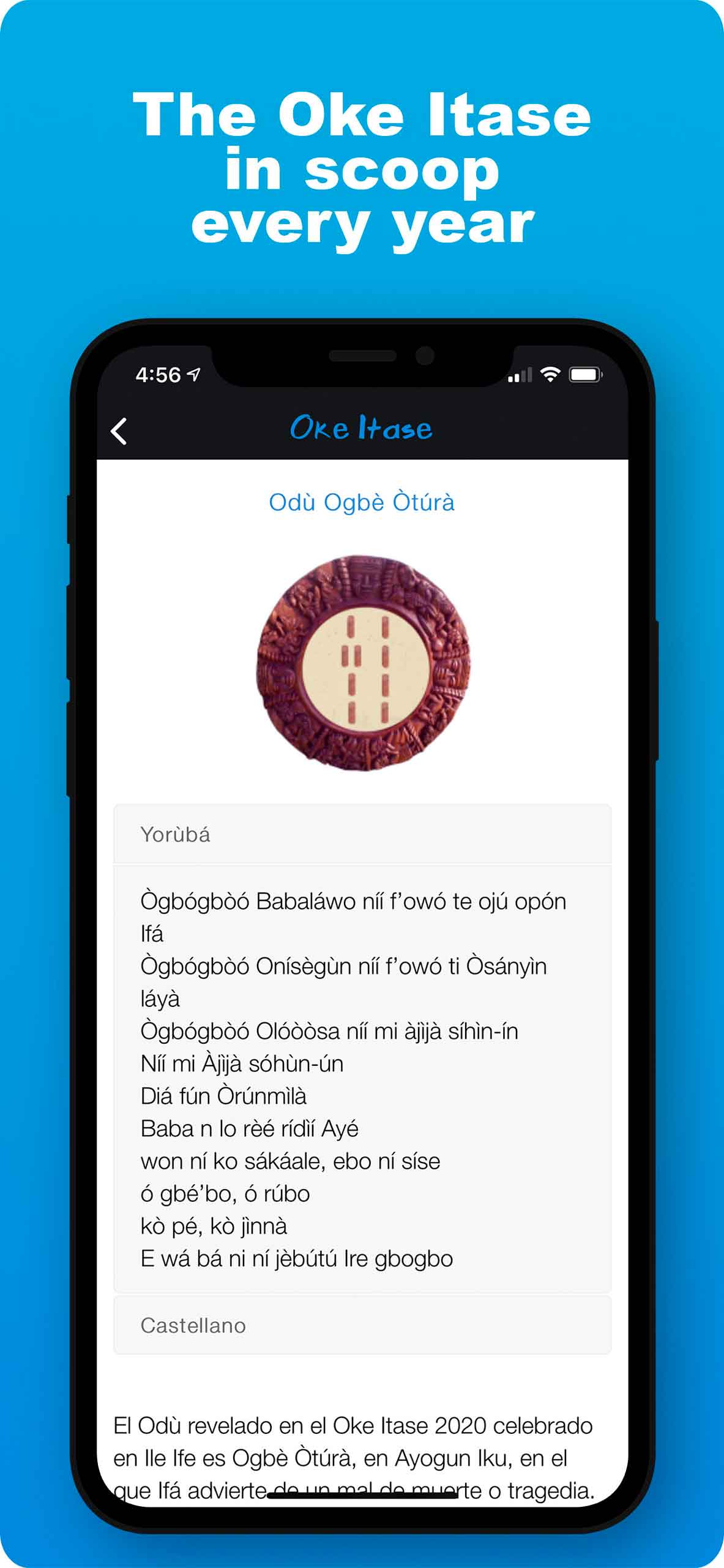 Apola Oyeku, the first app with Ifá verses and audios of Oyeku's signs